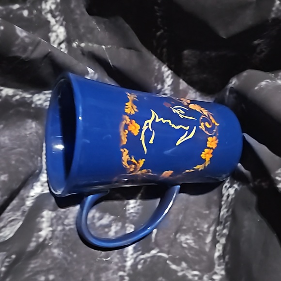 Disney | Dining | Disney Beauty The Beast Navy Blue Coffee Mug | Poshmark